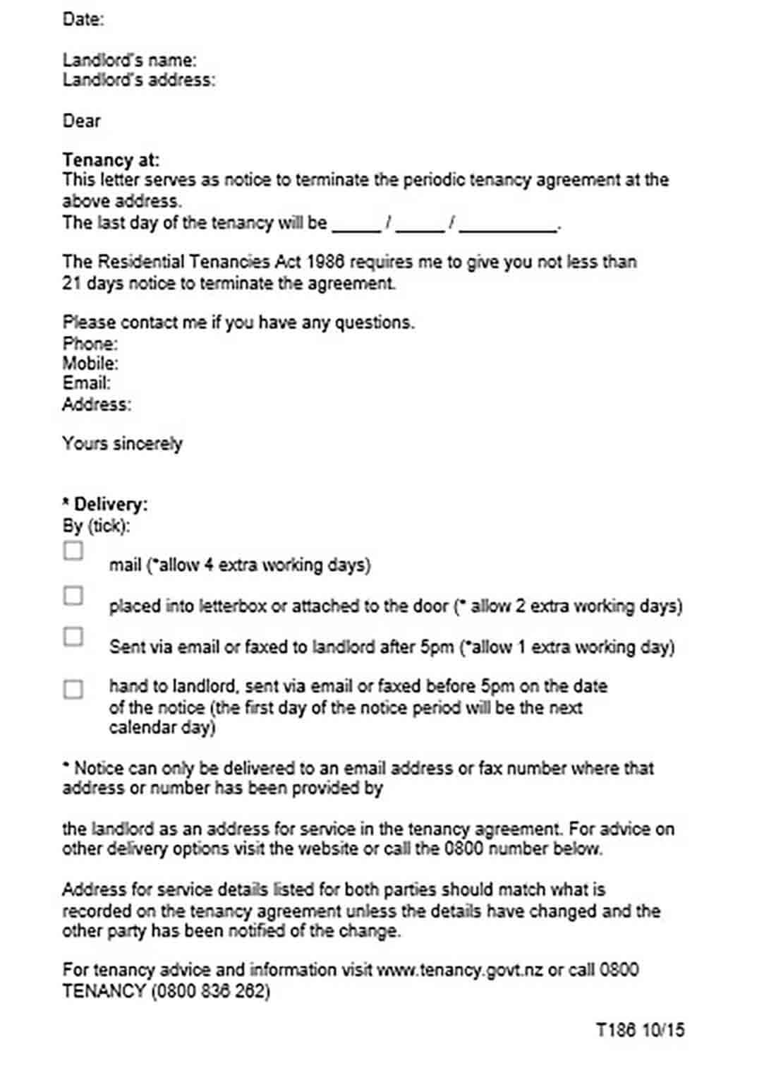26 Notice To Vacate Letter For PDF Doc And Word Mous Syusa