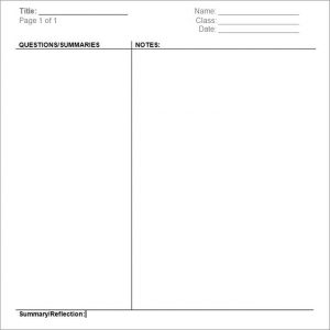 54+ Cornell Notes Templates | Mous Syusa