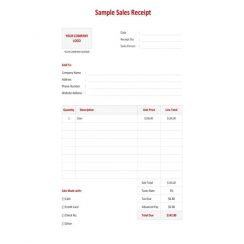 Free Receipt Template Sample | Mous Syusa