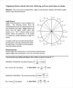 Unit Circle Chart Template | Mous Syusa