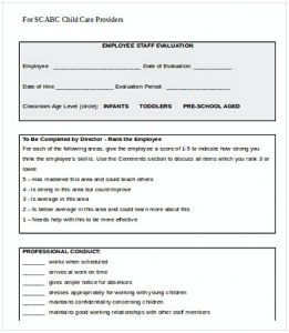 Employee Evaluation Form Template | Mous Syusa