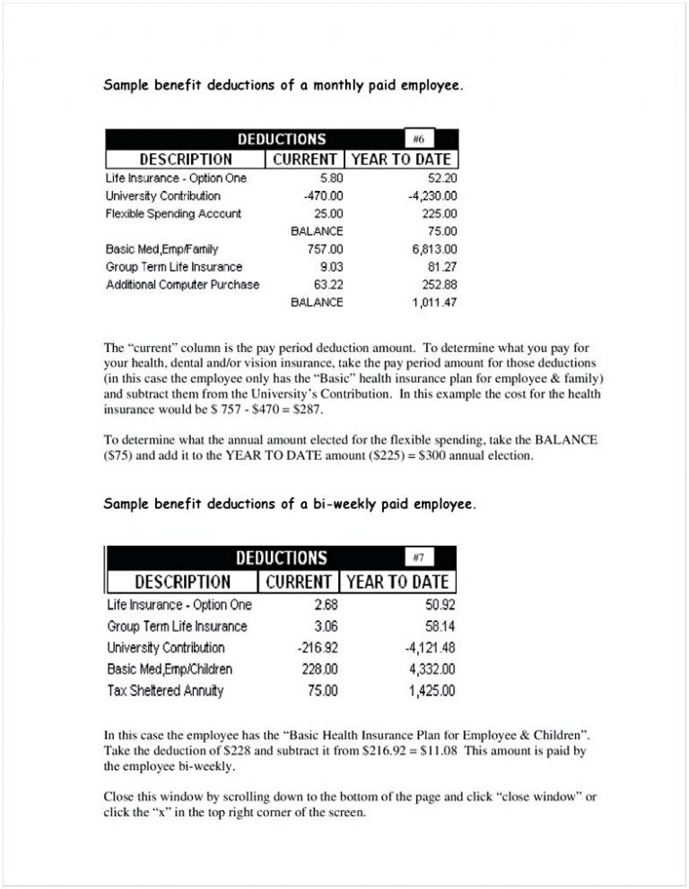 Free Download Simple and Easy-Used Pay Stub Template | Mous Syusa