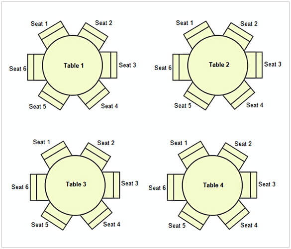 10 Person Round Table Seating Chart Template