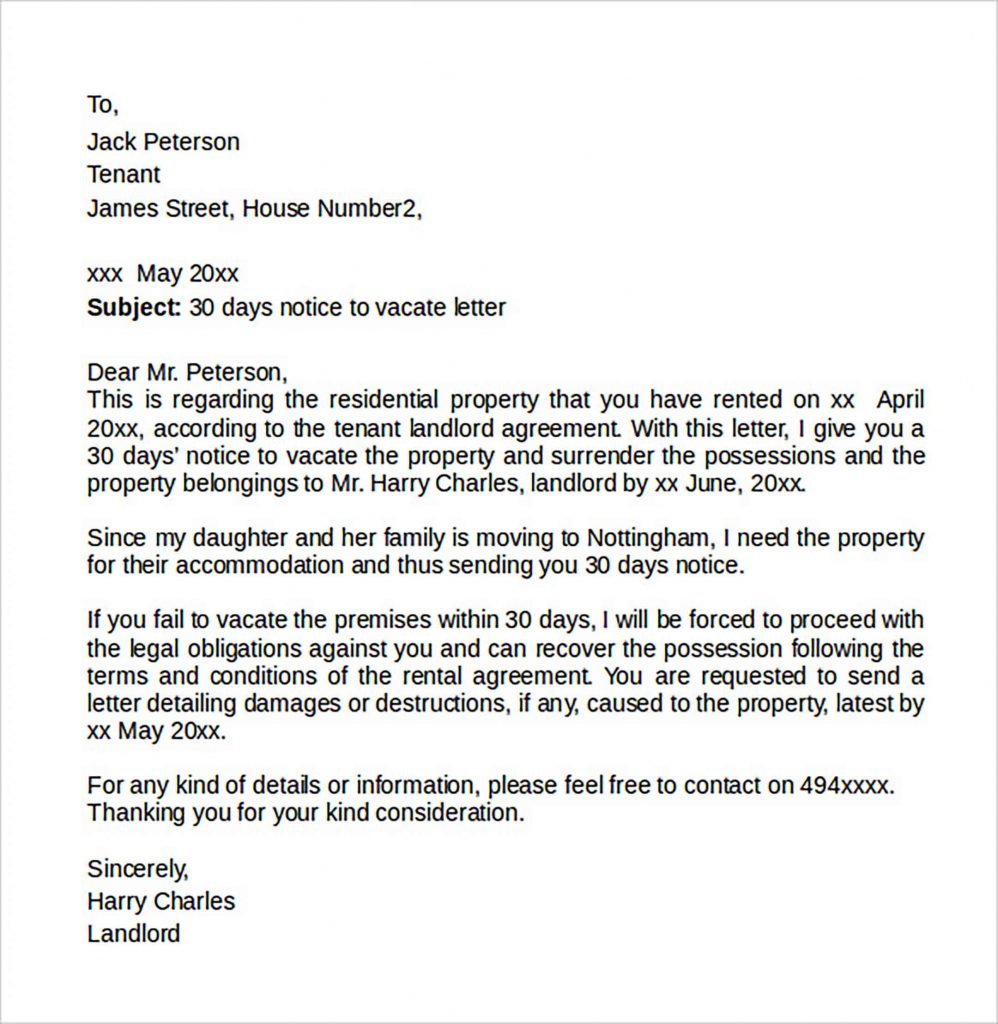 26+ Notice to Vacate Letter for PDF, Doc, and Word | Mous Syusa