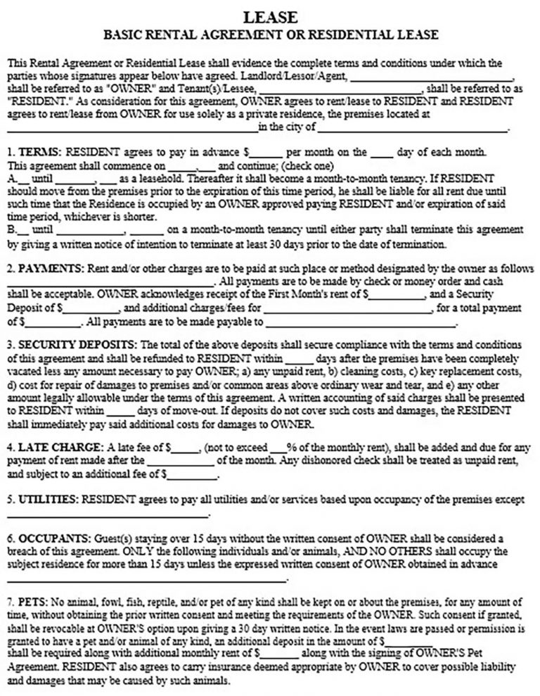 Basic Rental Agreement Letter Template and how to make it easy to read ...