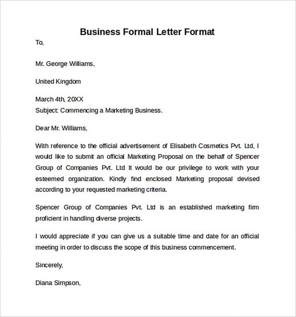 39+ Sample Formal Letter Format for PDF, Doc, and Words | Mous Syusa