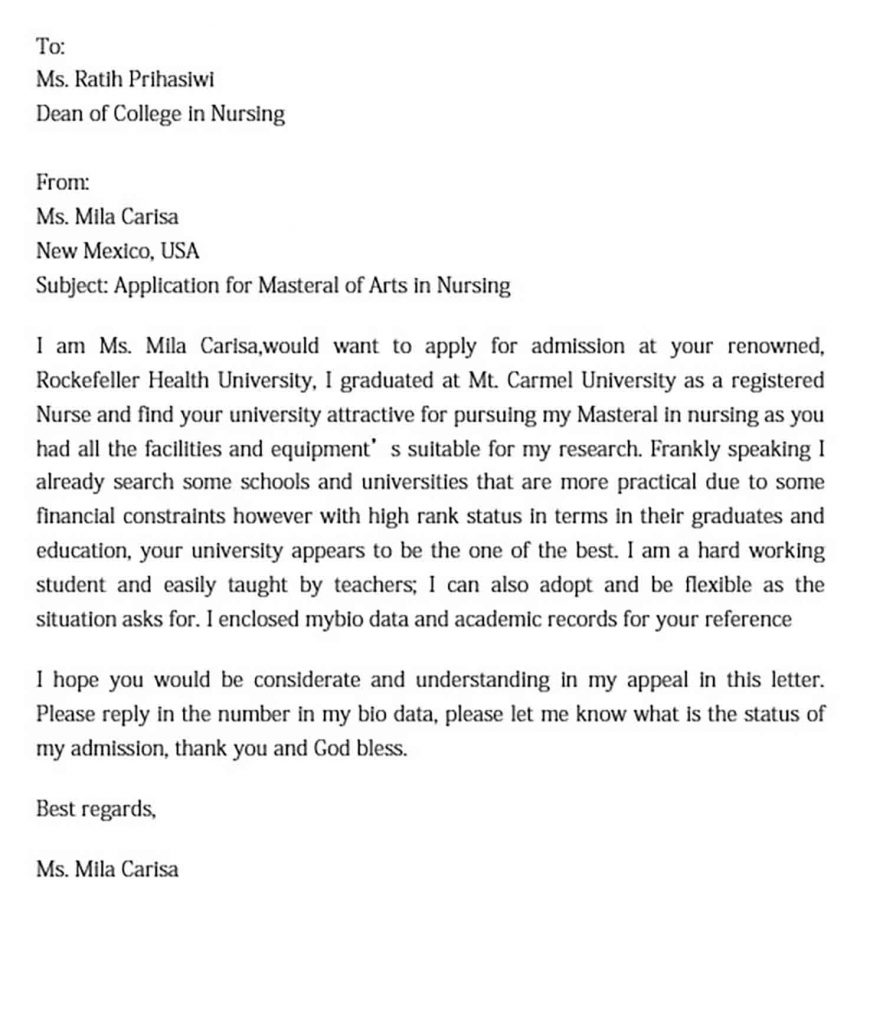 College Application Letter and how to make reader interested to read ...