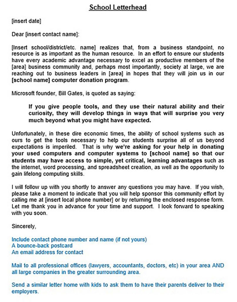 Sample Donation Request Letter and how to make it impressive to read ...