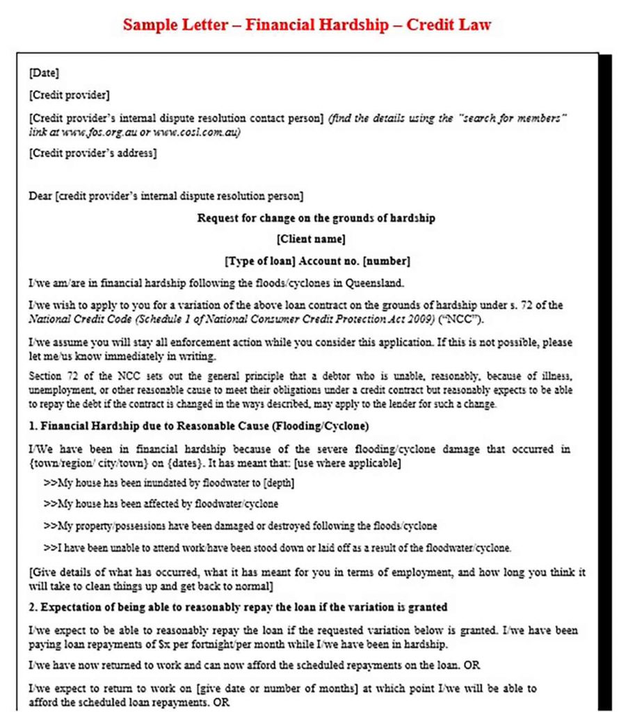 Financial Hardship Letters and how to make it impressive to read | Mous ...