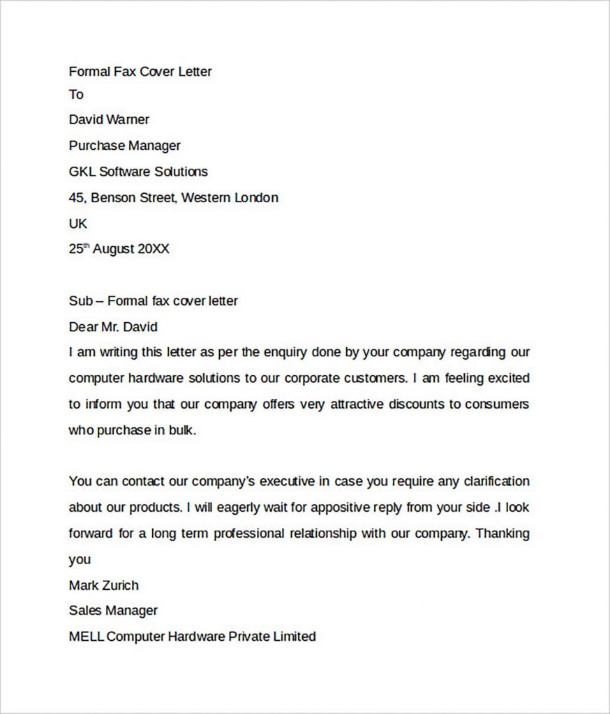 21+ Sample Fax Cover Letter Template for Doc, PDF, and Word | Mous Syusa