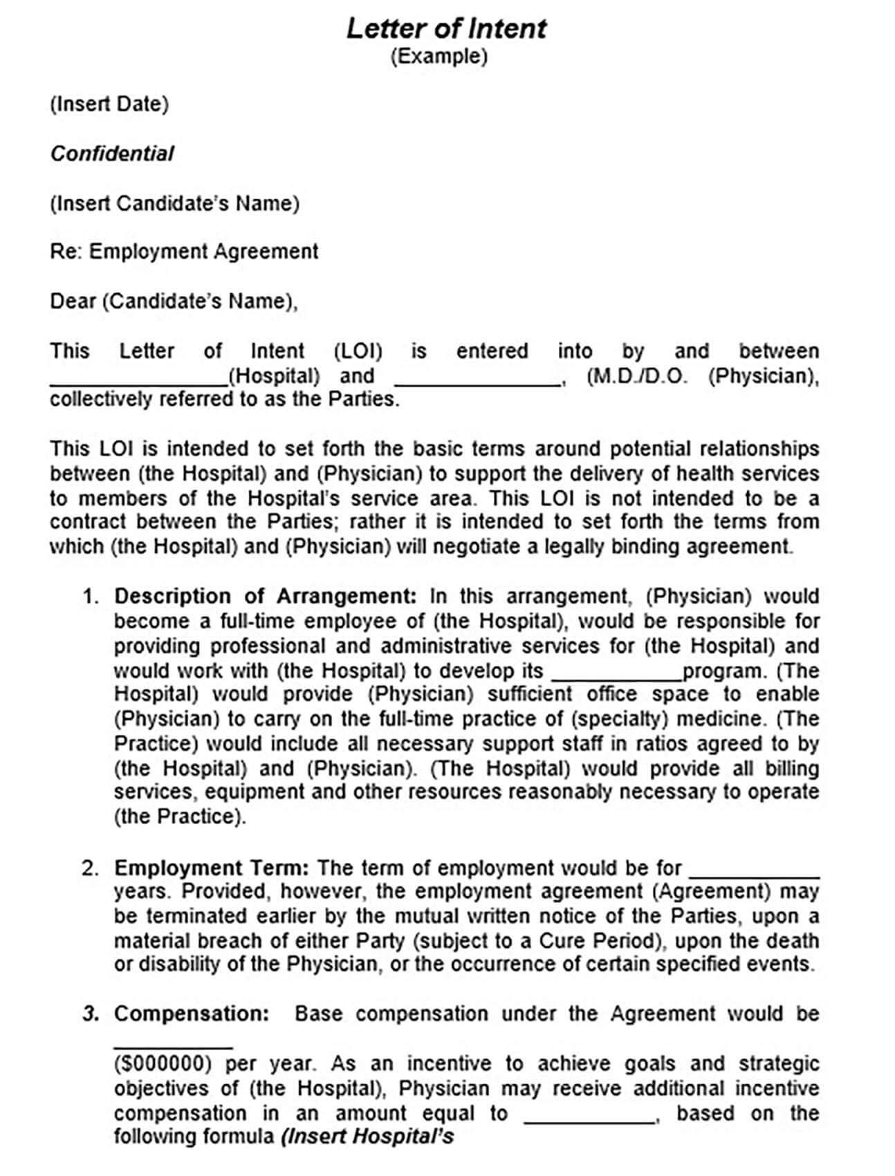 Letter Of Intent For Employment And How To Make It Impress The Readers 