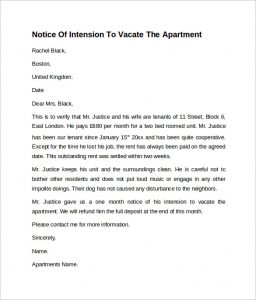 Notice Vacate to Letter and What to Write Inside It | Mous Syusa