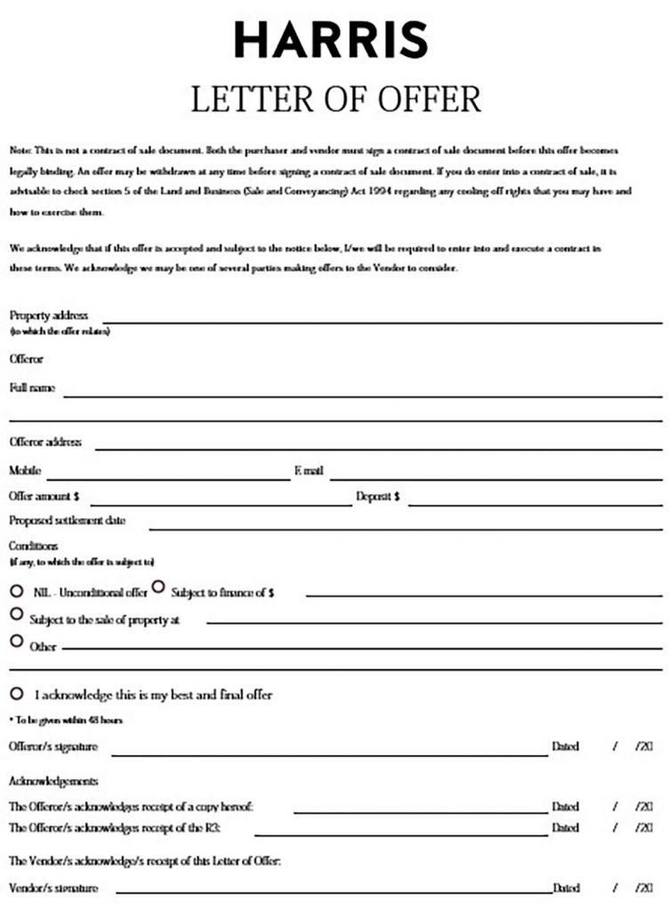 Real Estate Offer Letter and How to Write It Best | Mous Syusa