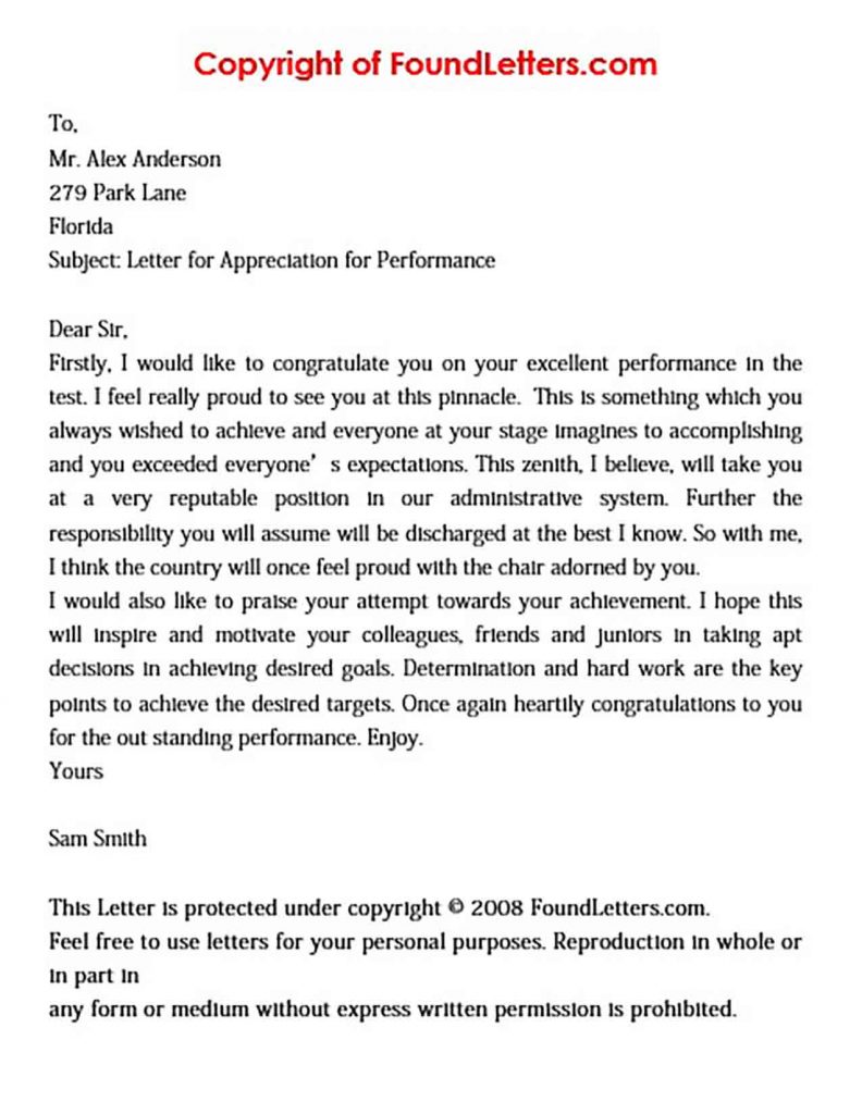 Appreciation Letter Doc Sample | Mous Syusa