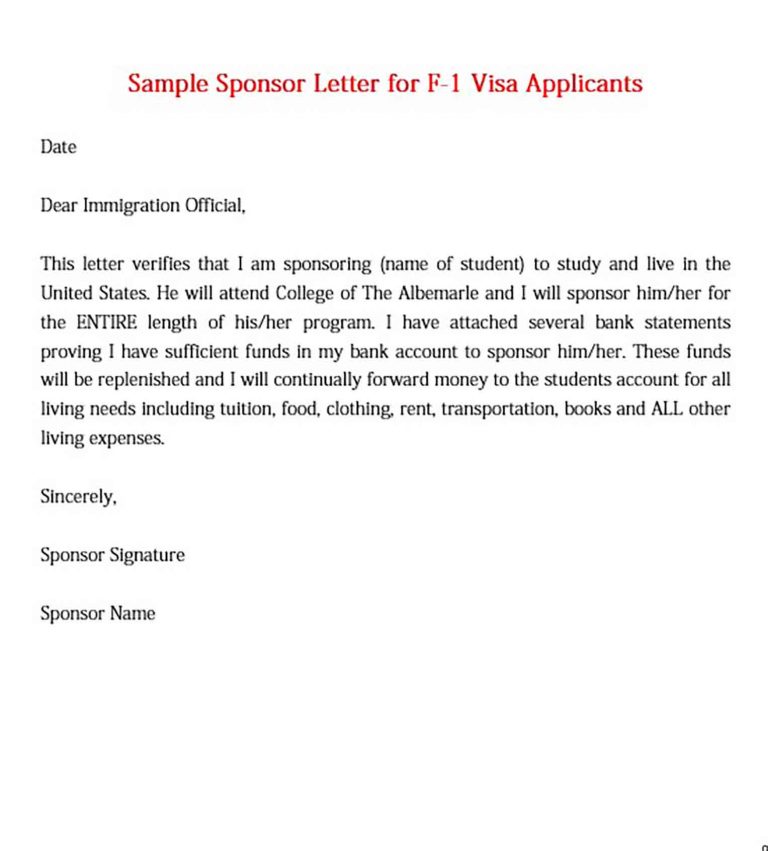 Visa Sponsorship Letter and tips to make the reader interested in ...