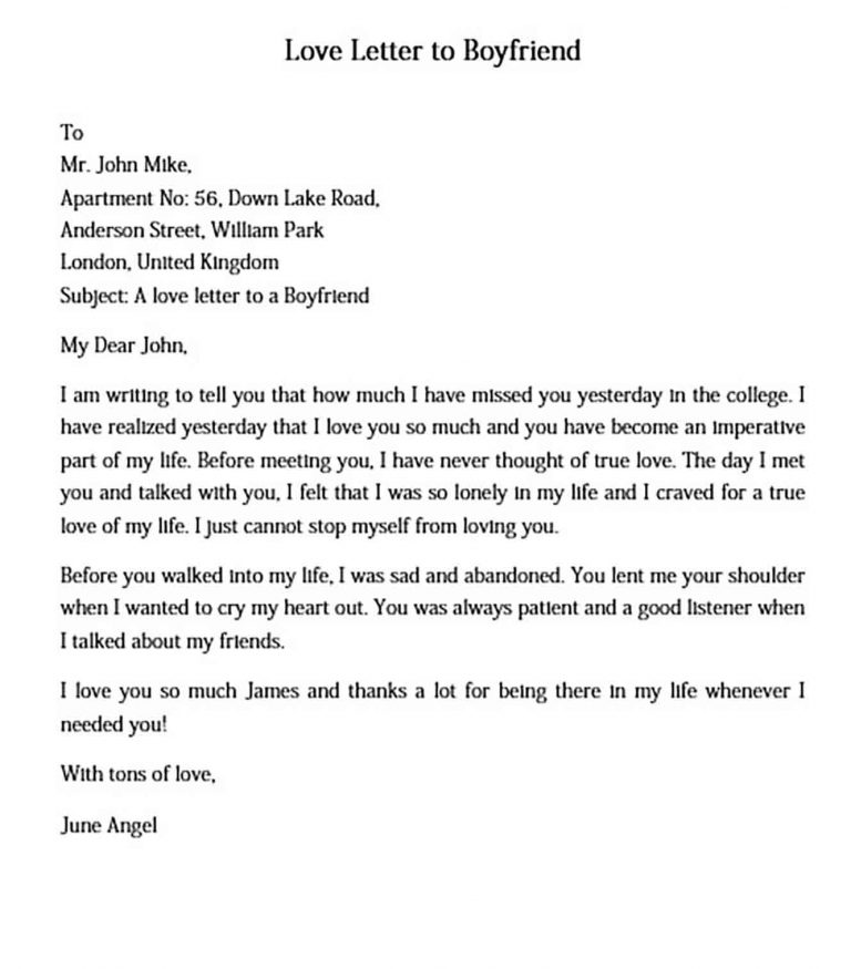 Samples of Love Letters to Boyfriend and how to make the reader melted ...