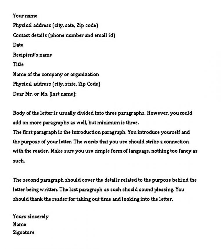 8+ Sample Professional Letter Format PDF Word | Mous Syusa