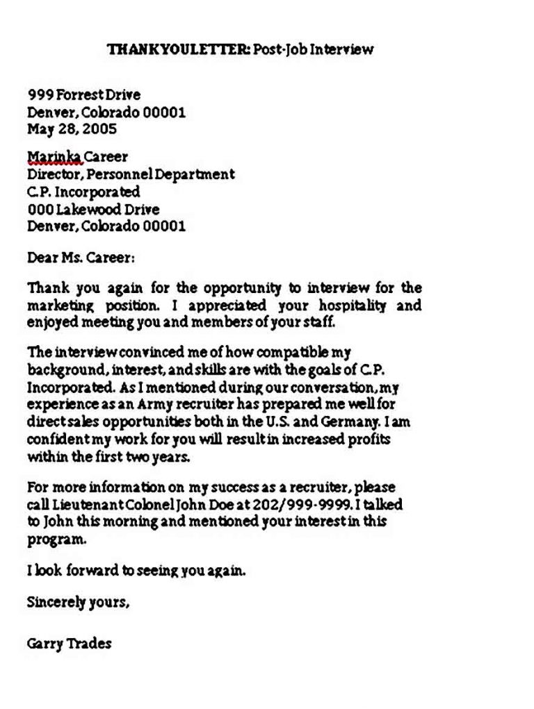 6 Sample Job Interview Thank You Letter Template | Mous Syusa 6 Sample Job Interview Thank You Letter Template | Mous Syusa