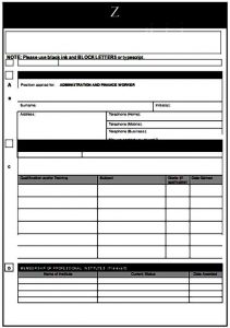 Application Form Example Template | Mous Syusa