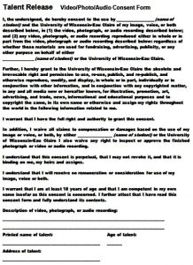 Talent Release Form Template | Mous Syusa