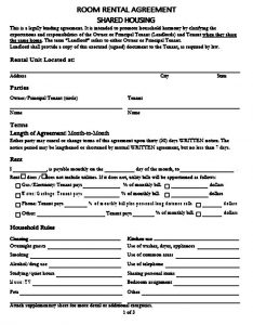 Basic Rental Agreements Printable | Mous Syusa