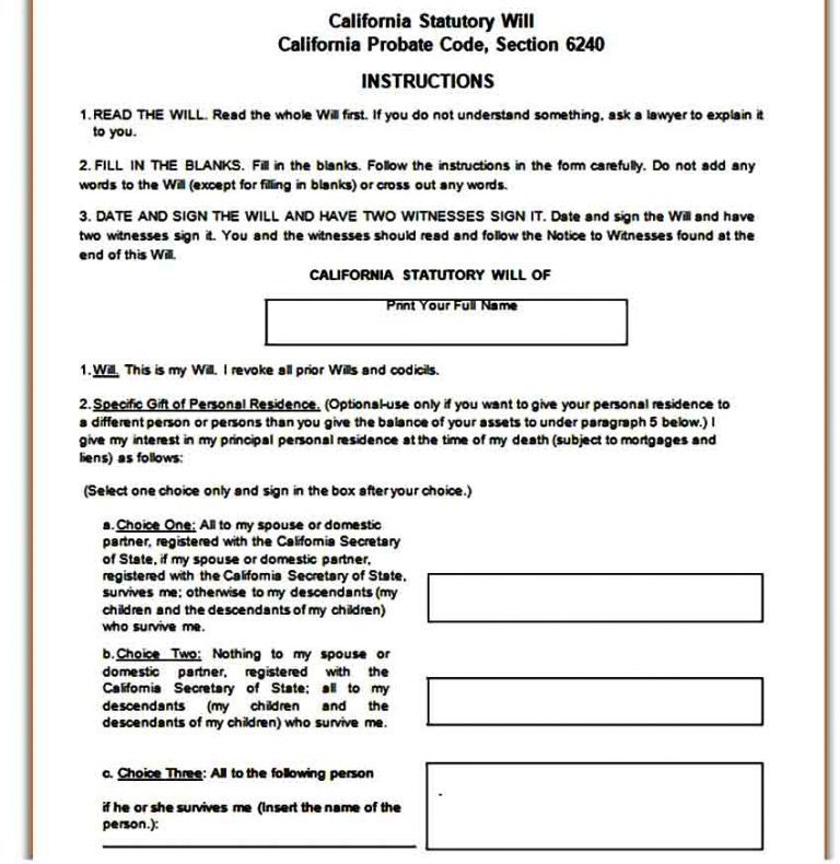 Simple Will Form Sample | Mous Syusa