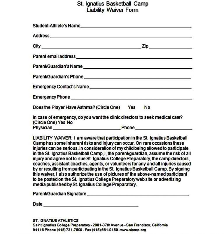 Liability Waiver Forms Template | Mous Syusa