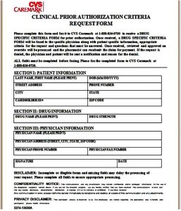 Template Caremark Prior Authorization Form | Mous Syusa