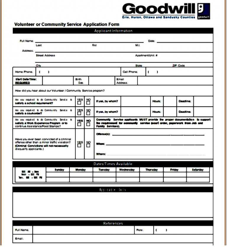 Template Community Service Form | Mous Syusa