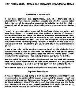 Sample Dap Note Format | Mous Syusa