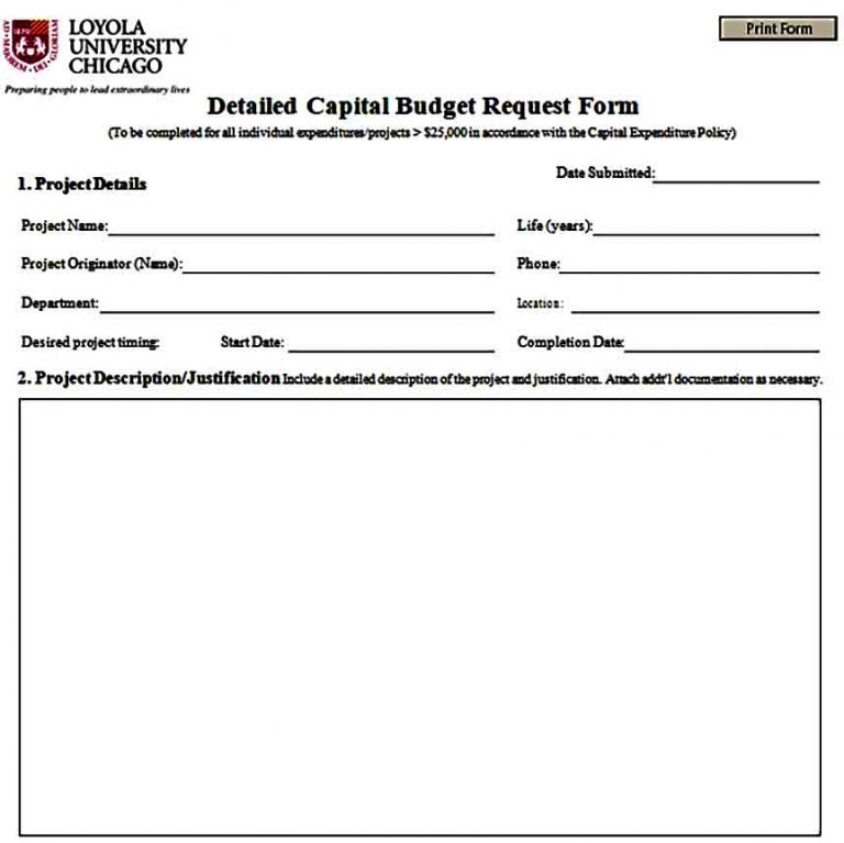 Sample Free Budget Form | Mous Syusa