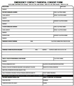 Sample Emergency Contact Forms | Mous Syusa