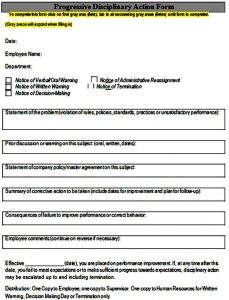 Employee Discipline Form Sample | Mous Syusa