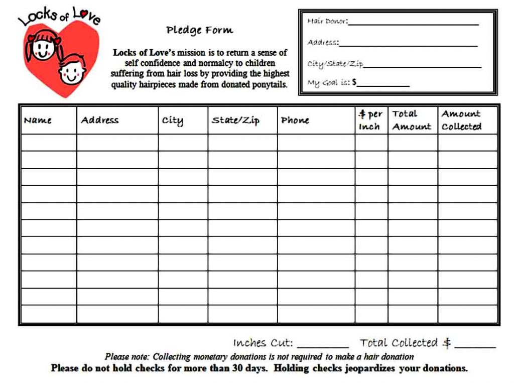 Template Pledge Form | Mous Syusa