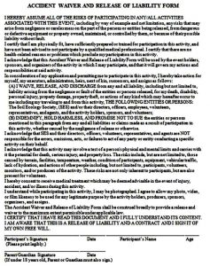 General Release of Liability Form Template | Mous Syusa