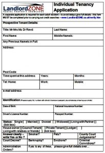 Tenant Application Form Sample | Mous Syusa