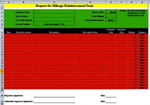 Sample Mileage Reimbursement Forms | Mous Syusa