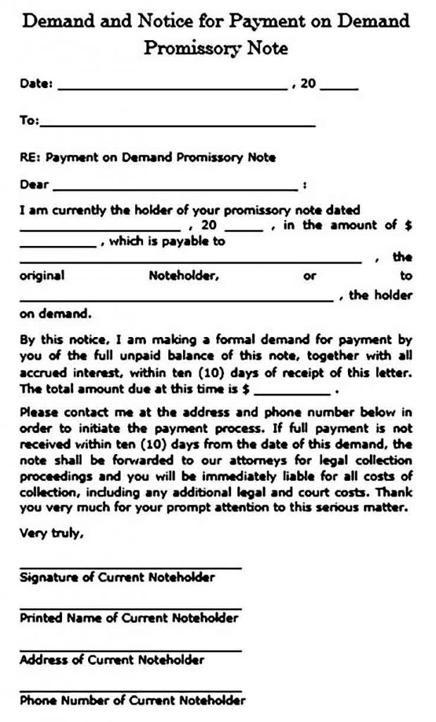 Sample Demand Promissory Note | Mous Syusa