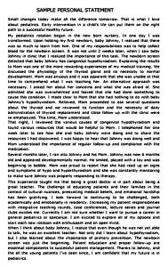 Sample Residency Personal Statement | Mous Syusa