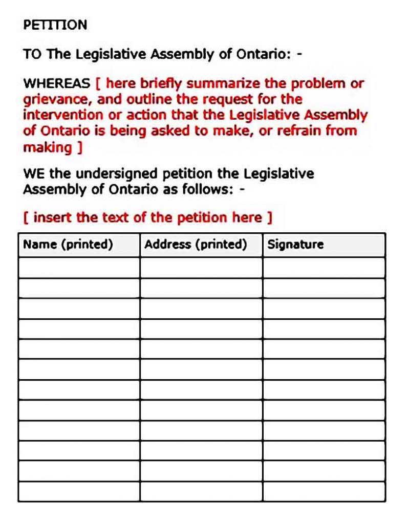 Petition Template Sample | Mous Syusa