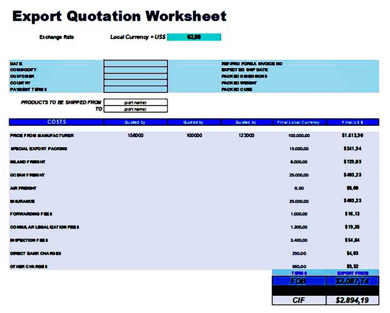 Quotation Template Printable | Mous Syusa