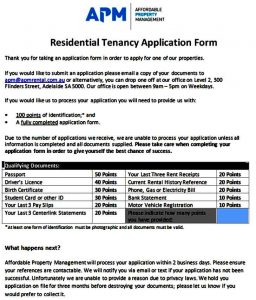 Tenant Application Form Sample | Mous Syusa