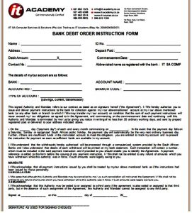 Sample Debit Order Form | Mous Syusa