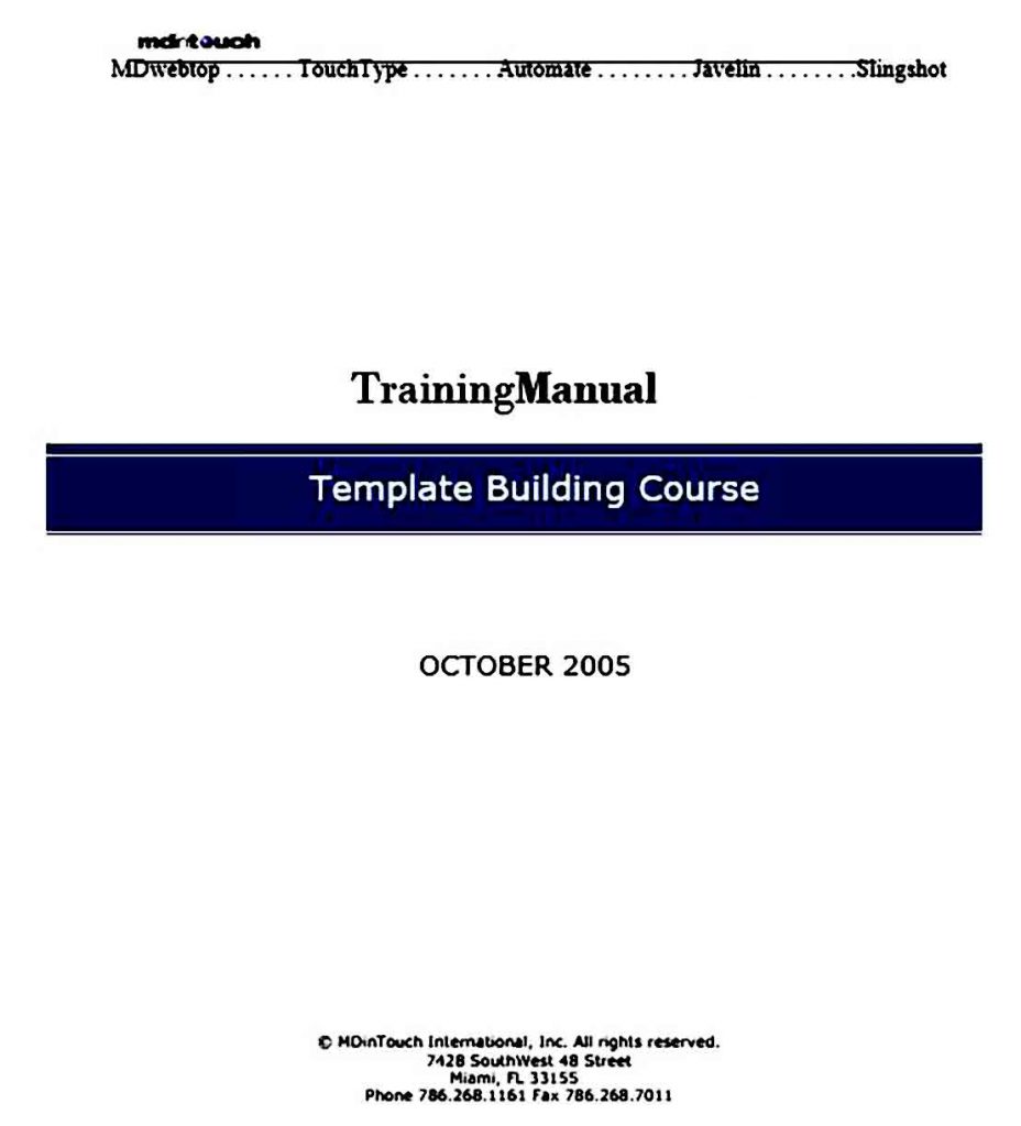 Training Manual Templates 15 Free Printable Word Pdf Samples ...