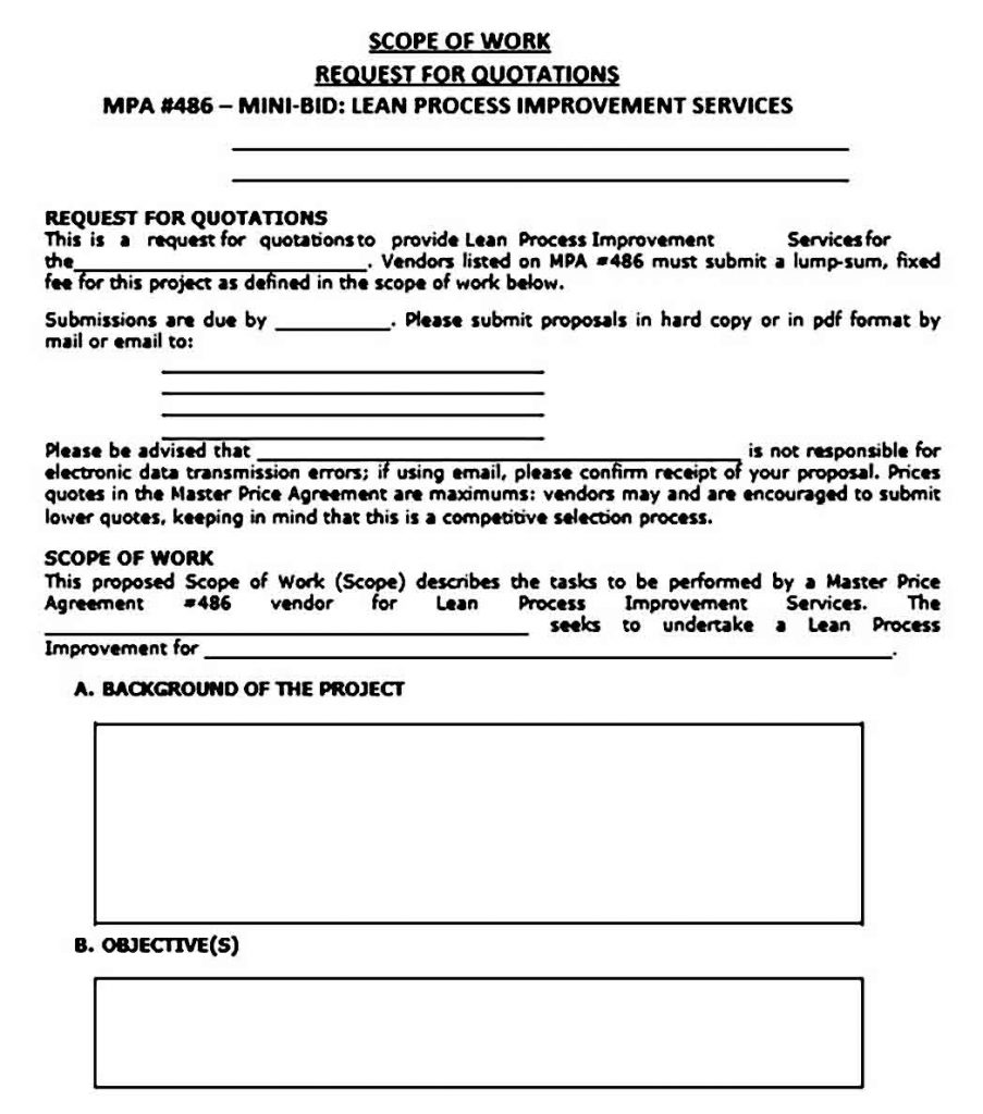 Scope of Work Template Printable | Mous Syusa