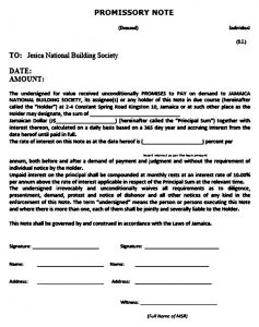 Sample Demand Promissory Note | Mous Syusa