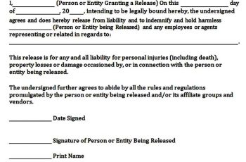 Template Media Release Form | Mous Syusa