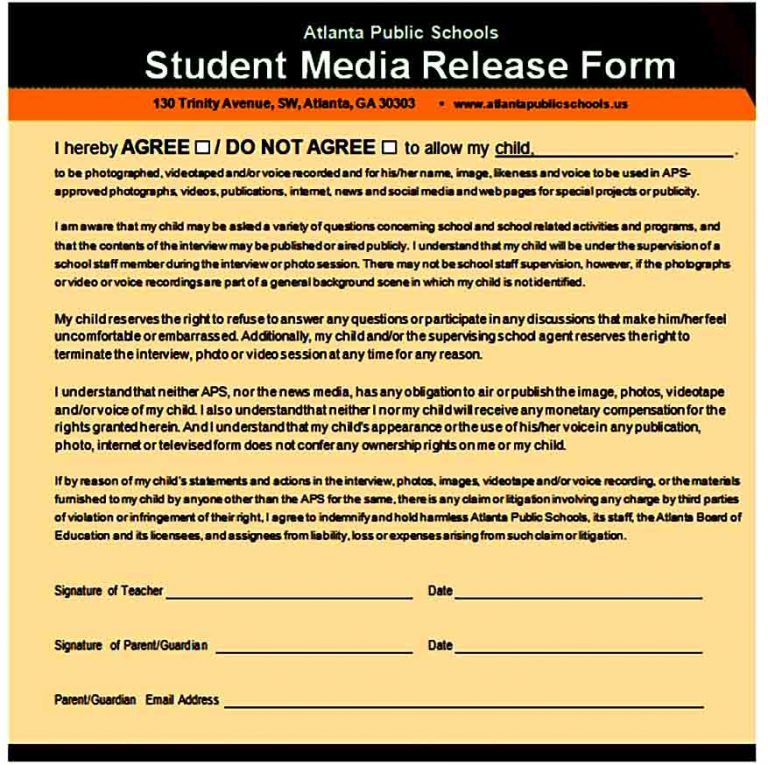 Template Media Release Form | Mous Syusa