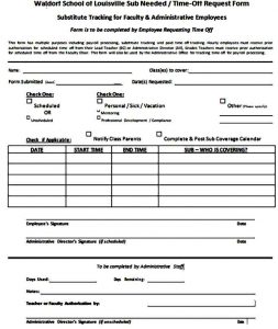 Template Free Time off Request Form | Mous Syusa