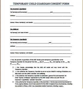Template Temporary guardianship forms | Mous Syusa
